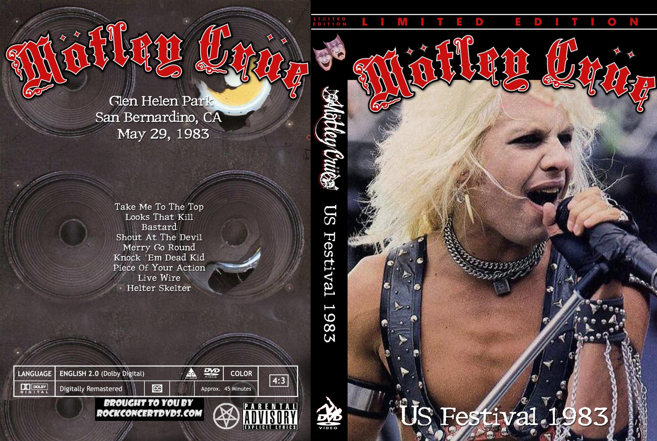 Motley Crue – 1983-05-29 US Festival DVD – Rock Concert DVD's