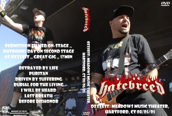 Hatebreed 2001-08-05 Ozzfest Meadows Music Theater, Hartford, CT DVD ...