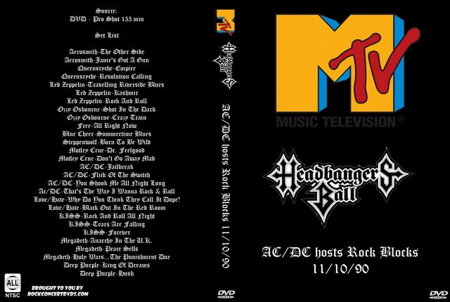 MTV Headbangers Ball 1990-11-10 ACDC hosts Rock Blocks DVD | Rock ...