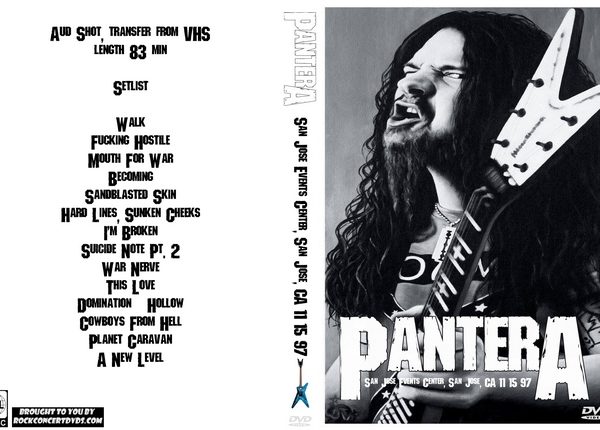 Pantera 1997-11-15 San Jose Events Center, San Jose, CA DVD | Rock ...