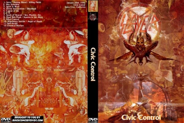 Slayer 1995-01-20 Civic Auditorium, Santa Cruz, CA DVD – Rock Concert DVD's