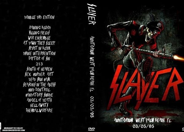Slayer 1995-03-05 Auditorium, West Palm Beach, FL 2 DVD | Rock Concert ...