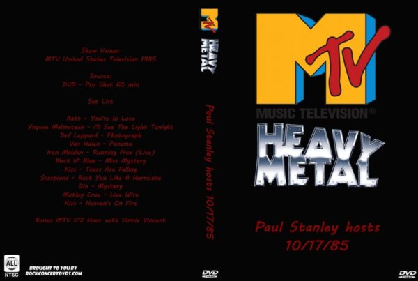 MTV Heavy Metal Mania 1985-10-17 Paul Stanley hosts DVD – Rock Concert ...
