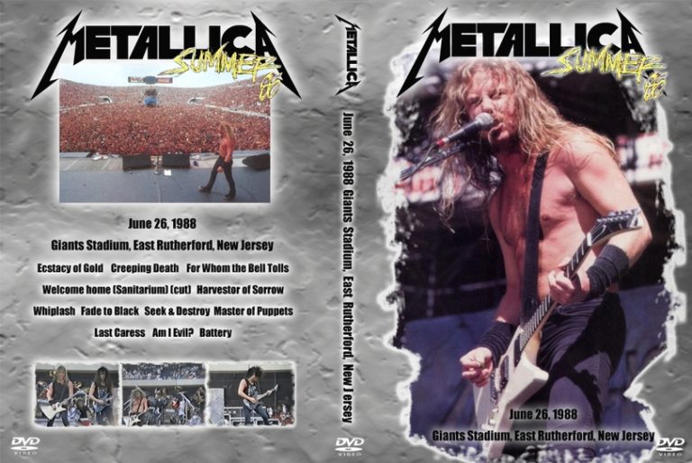 Metallica 1988-06-26 Giants Stadium, East Rutherford, NJ DVD – Rock ...