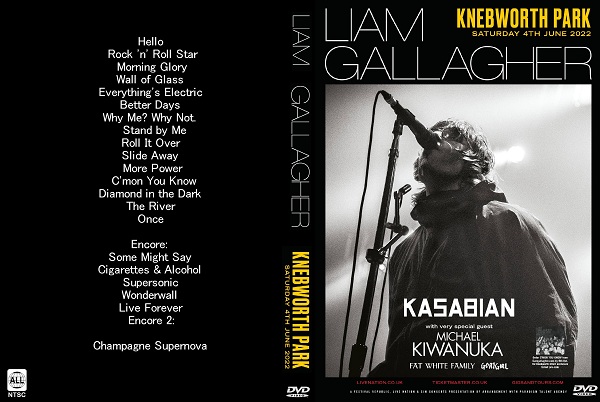 Liam Gallagher 2022-06-04 Knebworth House, Knebworth, England DVD ...