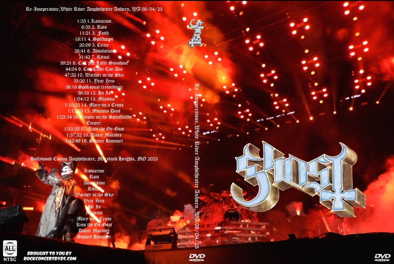 Ghost 2023 Re-Imeperatour in Auburn and St. Louis DVD | Rock Concert DVD's